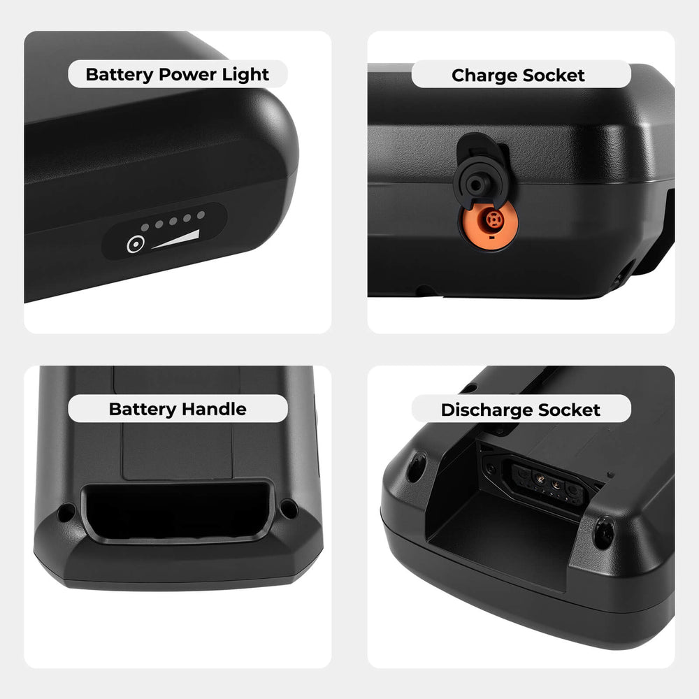 43V 17.5Ah(752Wh) Bafang Rear Rack Battery E-Bike Accu BTC01 LG Cells ...