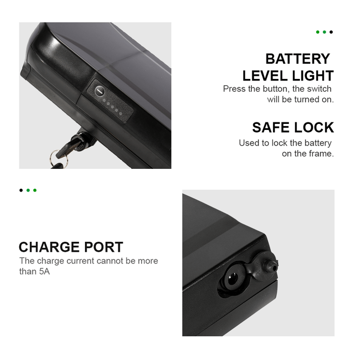 36V 13Ah(481Wh) E-Bike Rear Battery Phylion Joycube Wall-ES for Fische ...